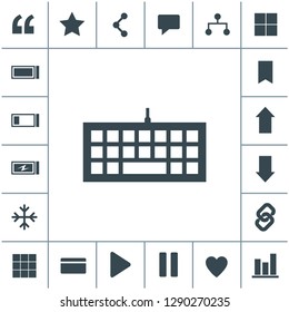 Keyboard Flat Design Illustration Simple Vector Stock Vector (Royalty ...