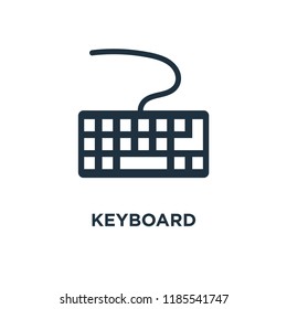 Keyboard Icon Black Filled Vector Illustration Stock Vector (Royalty ...