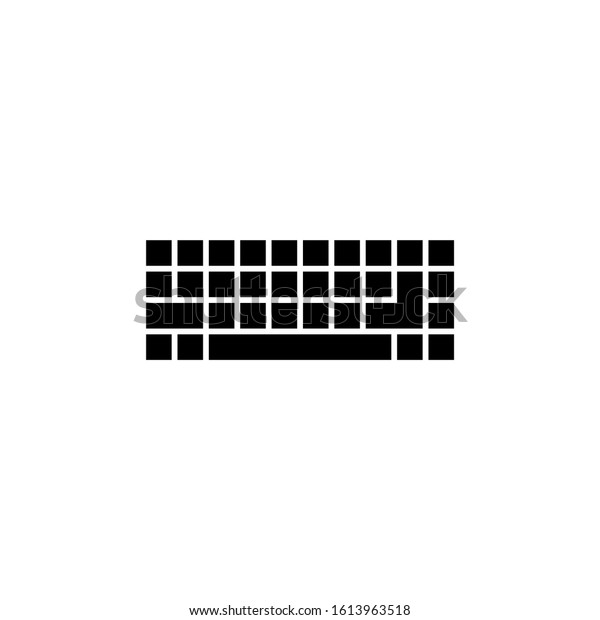 Keyboard Icon Black Flat Design On Stock Vector (Royalty Free ...