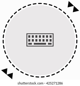 Keyboard Icon Flat Design Isolated Illustration Stock Vector (Royalty ...