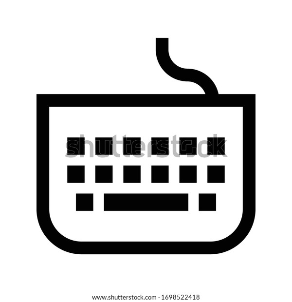 Keyboard Icon Outline Isolated Vector Illustration Stock Vector ...