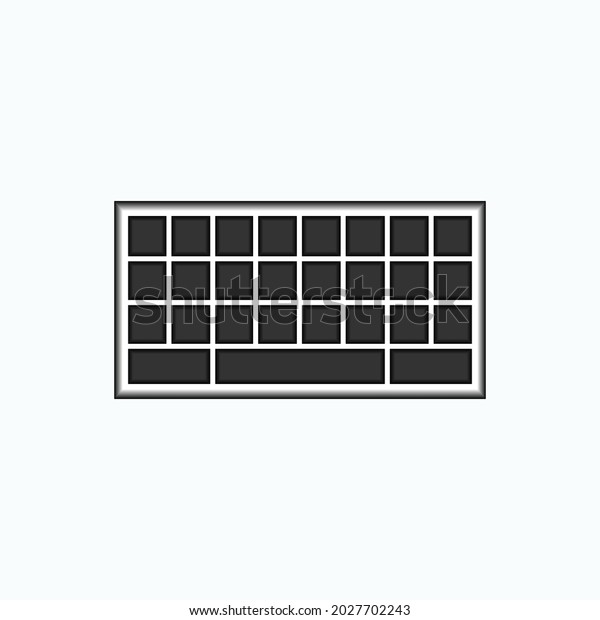 Keyboard Icon Personal Computer Element Symbol Stock Vector (Royalty ...