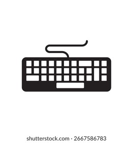 Vector image of a computer keyboard icon | Public domain vectors