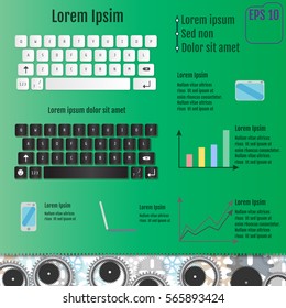 Keyboard Infographic Concept Vector Illustration Stock Vector (Royalty ...