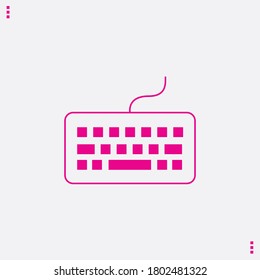 Keyboard Line Icon On White Background Stock Vector (Royalty Free ...