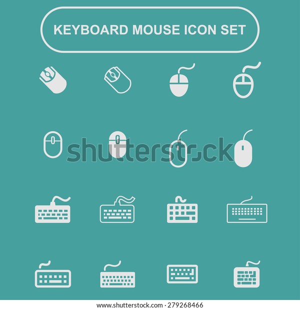 Keyboard Mouse Icons Stock Vector (Royalty Free) 279268466 | Shutterstock