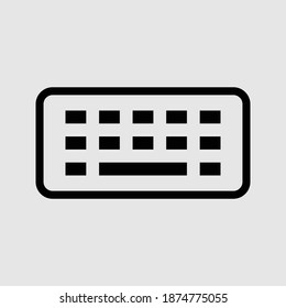 Keyboard Outline Icon Isolated Vector Illustration Stock Vector ...