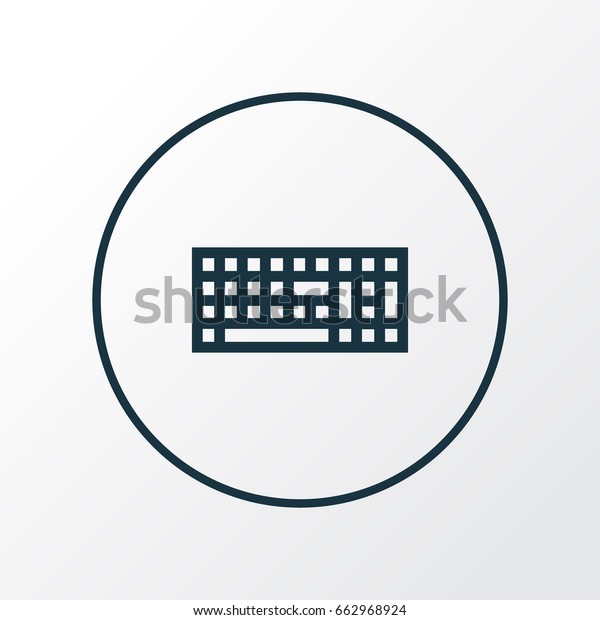 Keyboard Outline Symbol Premium Quality Isolated Stock Vector (Royalty ...