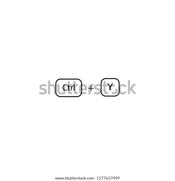 Keyboard Shortcut Ctrl Y Sign Cancel Stock Vector (Royalty Free) 1577637499