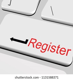 Keyboard Sign Register Stock Vector (Royalty Free) 1131588371 ...