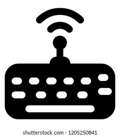 Keyboard Signals Showing Wireless Keyboard Visual Stock Vector (Royalty ...