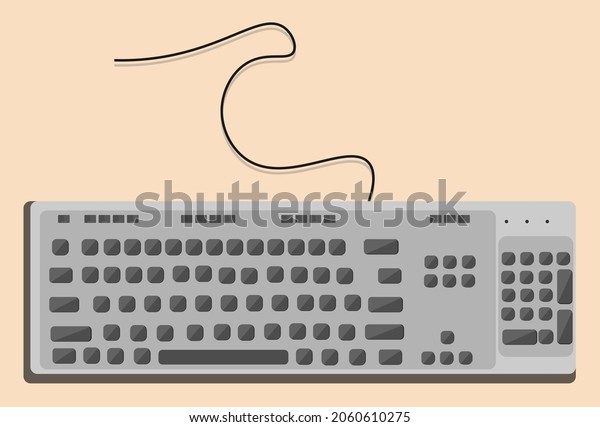 Keyboard Simple Clip Art Vector Illustration Stock Vector (Royalty Free ...
