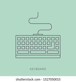 Keyboard Vector Icon Keyboard Linear Sign Stock Vector (Royalty Free ...