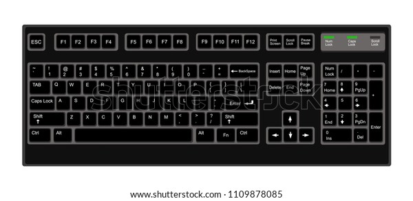 Keyboard Vector Illustration Computer Modern Background Stock Vector ...