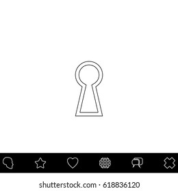 Keyhole Black Outline Vector Icon Editable Stock Vector (Royalty Free ...