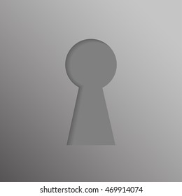 Keyhole Icon Shadow Hole Isolated On Stock Vector (Royalty Free ...