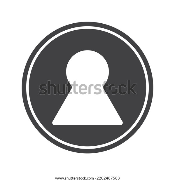 Keyhole Line Illustration Black Background Art Stock Vector (Royalty ...