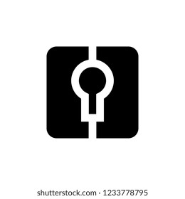 Keyhole Logo Icon Vector Illustration Design Stock Vector (Royalty Free ...