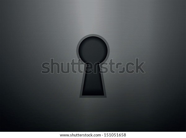 Keyhole On Metal Texture Background Vector Stock Vector (Royalty Free ...