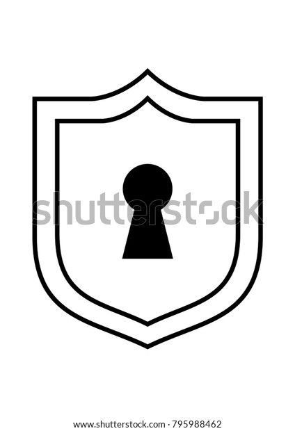 Keyhole Shield Icon Logo Stock Vector (Royalty Free) 795988462 ...