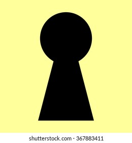 Keyhole Sign Flat Style Icon Vector Stock Vector (Royalty Free ...