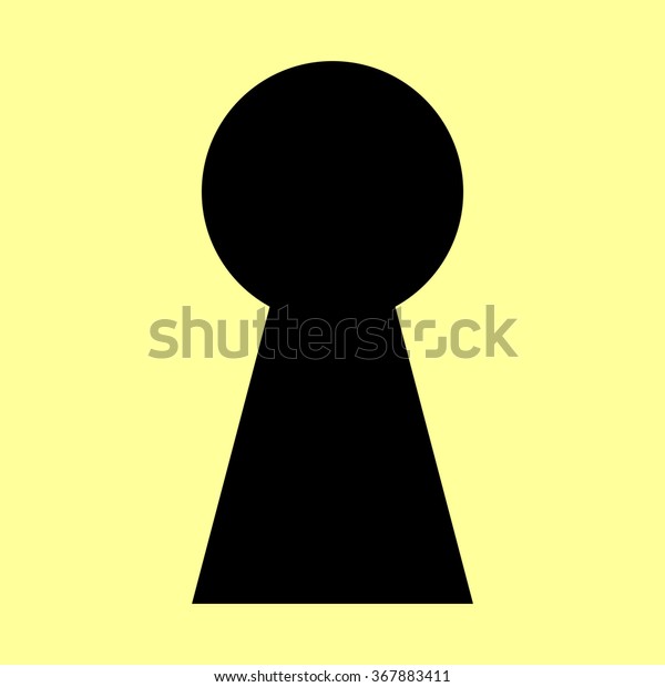 Keyhole Sign Flat Style Icon Vector Stock Vector (Royalty Free) 367883411