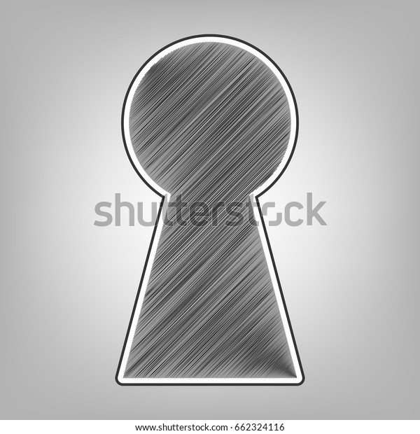 Keyhole Sign Illustration Vector Pencil Sketch Stock Vector (Royalty ...
