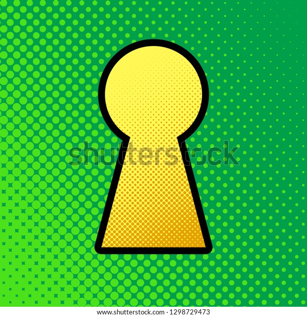 Keyhole Sign Illustration Vector Pop Art Stock Vector (Royalty Free ...