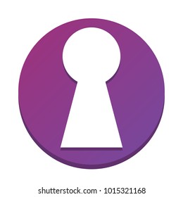 Keyhole Sign Illustration Vector White Icon Stock Vector (Royalty Free ...