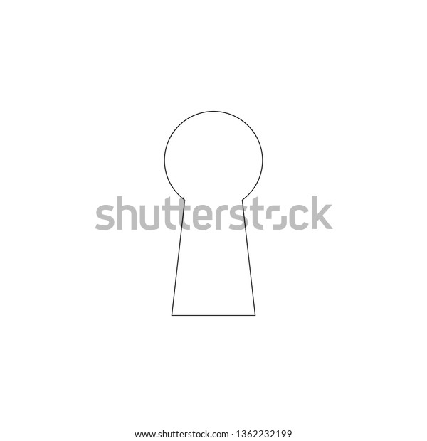 Keyhole Simple Flat Vector Icon Illustration Stock Vector (Royalty Free ...