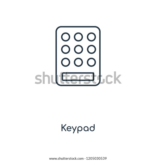 Keypad Concept Line Icon Linear Keypad Stock Vector (Royalty Free ...