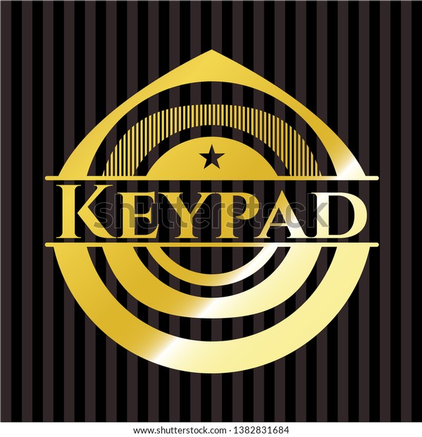 Keypad Golden Badge Emblem Vector Illustration Stock Vector (Royalty ...