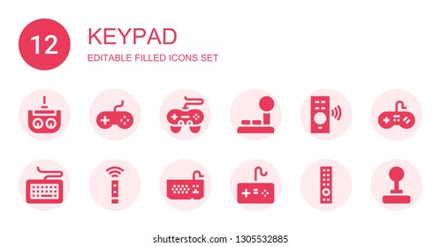 Keypad Icon Set Collection 12 Filled Stock Vector (Royalty Free ...
