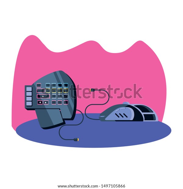 Keypad Mouse Video Game Device Stock Vector (Royalty Free) 1497105866 ...