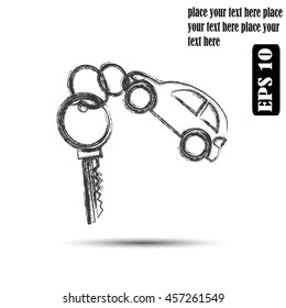Keys Car Shaped Keyholders Stock Vector (Royalty Free) 457261549 ...