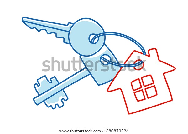 Keys House Keychain House Vector Illustration Stock Vector (Royalty ...
