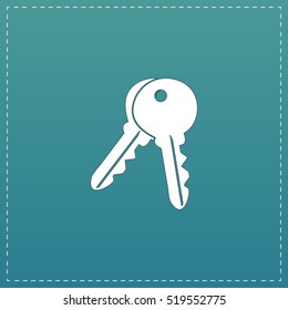 Keys Unlock Tool White Flat Icon Stock Vector (Royalty Free) 519552775 ...