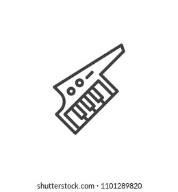 Keytar Outline Icon Linear Style Sign Stock Vector (Royalty Free ...