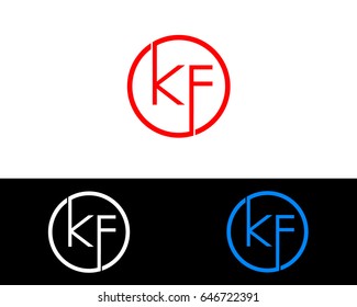 Kf Logo Letter Design Vector Red Stock Vector (Royalty Free) 646722391 ...
