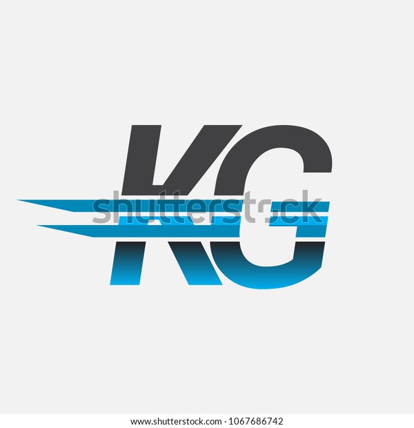 Kg Initial Logo Company Name Colored Stock Vector (Royalty Free ...