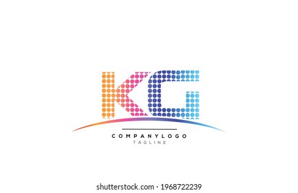 Kg Initials Monogram Letter Text Alphabet Stock Vector (Royalty Free ...