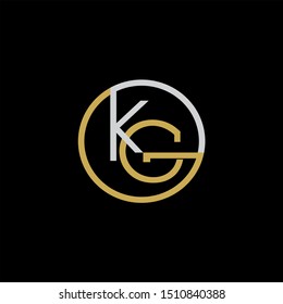 Kg Letter Monogram Abstrac Concept Style Stock Vector (Royalty Free ...