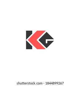 Kg Letters Initials Logo Design Template Stock Vector (Royalty Free ...