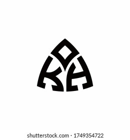Kh Monogram Logo Modern Triangle Style Stock Vector (Royalty Free ...