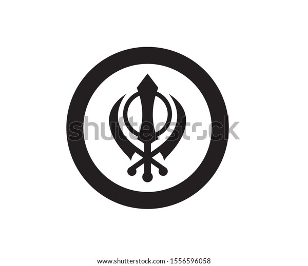 Khanda Graphic Design Vector Illustration Khanda Stock Vector (Royalty ...