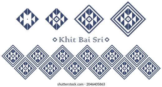 Khit Bai Sri Patternthai Craft Wallpaper Stock Vector (Royalty Free ...