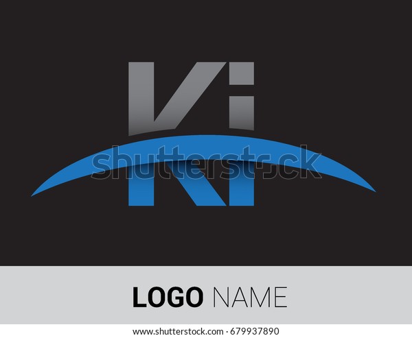 Ki Initial Logo Company Name Colored Stock Vector (Royalty Free ...