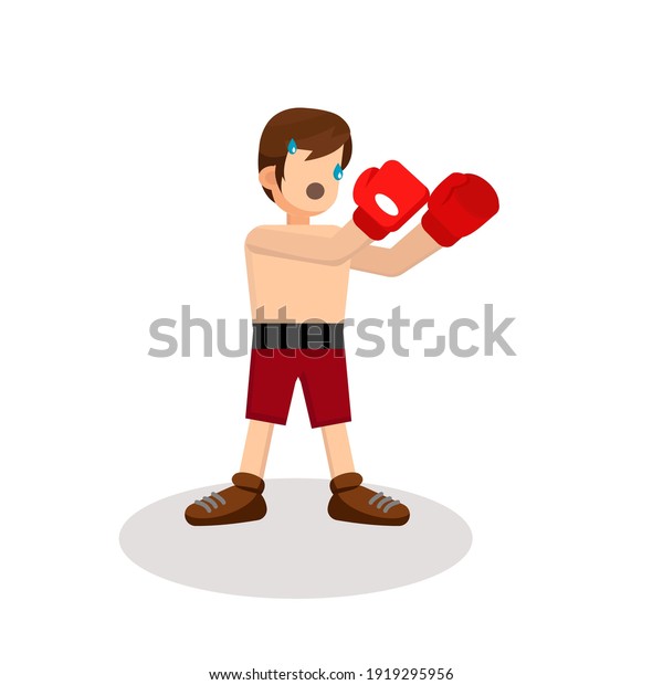 Kick Boxing Cartoon Vector Illustration: เวกเตอร์สต็อก (ปลอดค่า ...