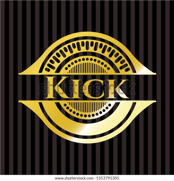 Kick Gold Emblem Stock Vector (Royalty Free) 1353795305 | Shutterstock