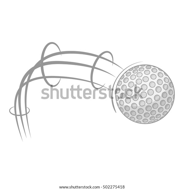 Kick Golf Ball Icon Gray Monochrome Stock Vector (Royalty Free ...